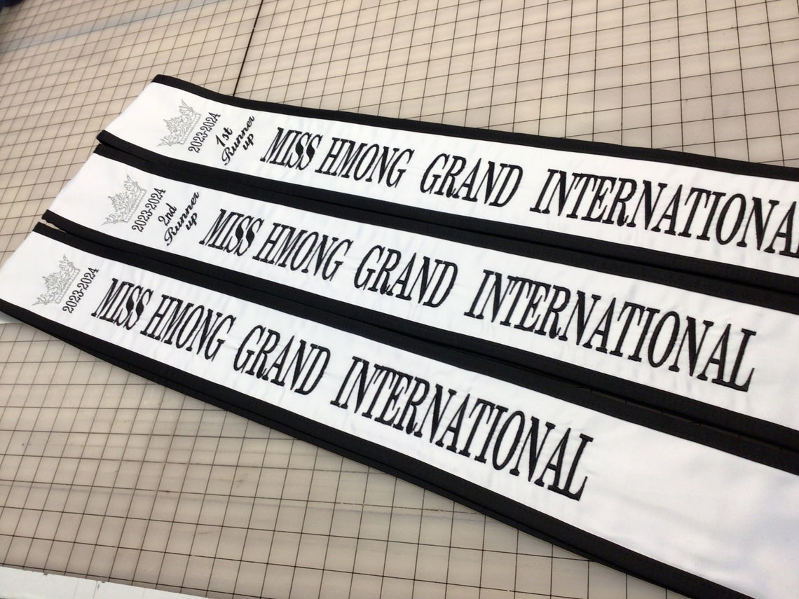Pageant Sashes/with a Trim /crown on Shoulder / Personalize Your ...