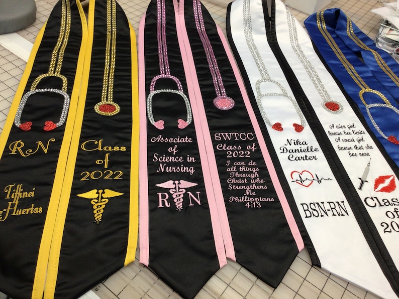 Graduation Pointed or Slanted With a Trim / Mesh Stethoscope 13 Colors ...