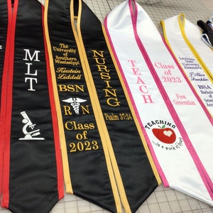 Graduation Slanted or Pointed/7 Vertical Letters on One Side /other ...