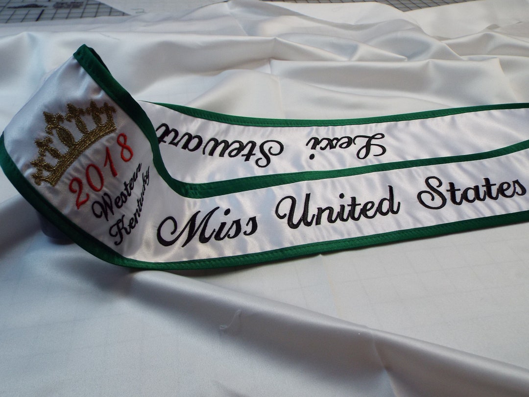 Pageant Sashes/ Heavyweight Satin / Satin TRIM / All Custom Made ...