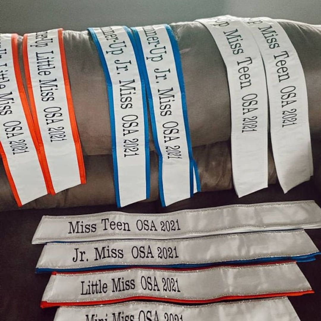 Pageant Sashes /crown Silver or Gold/ Design Your Pageant Sash /in ...