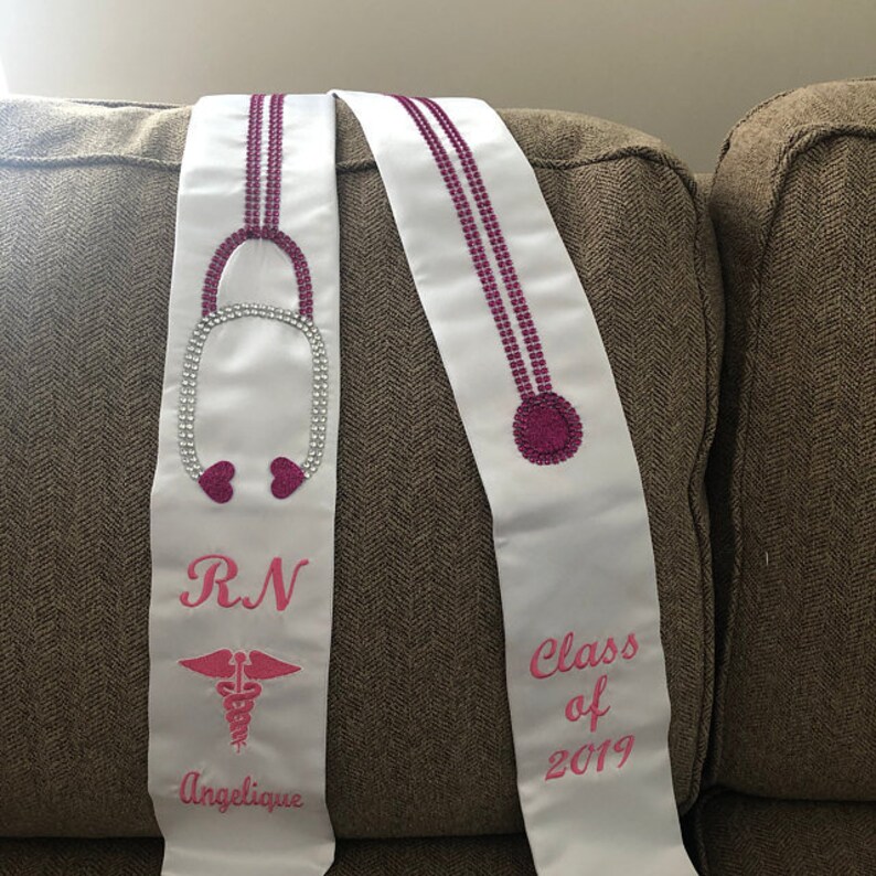 Graduation Pointed or Slanted Stoles / Diamond Rhinestone Mesh | Etsy