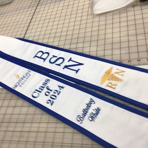 Nightingale College Graduation Stole: BSN, RN, Caduceus/ Made as Posted ...