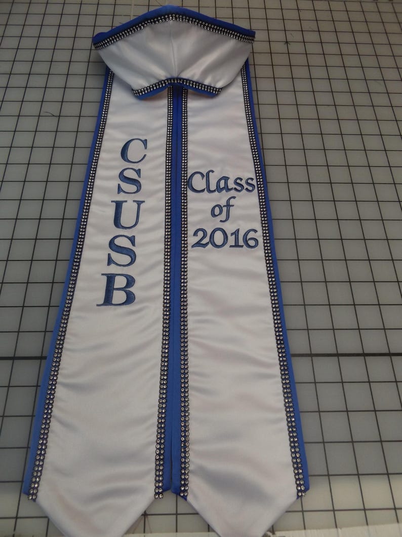 Personalized Satin Graduation Stole: 4 Letters, Class of 202X - Etsy