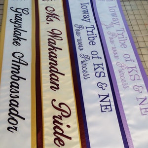 Pageant Sashes/ Heavyweight Satin / Satin TRIM / All Custom Made ...