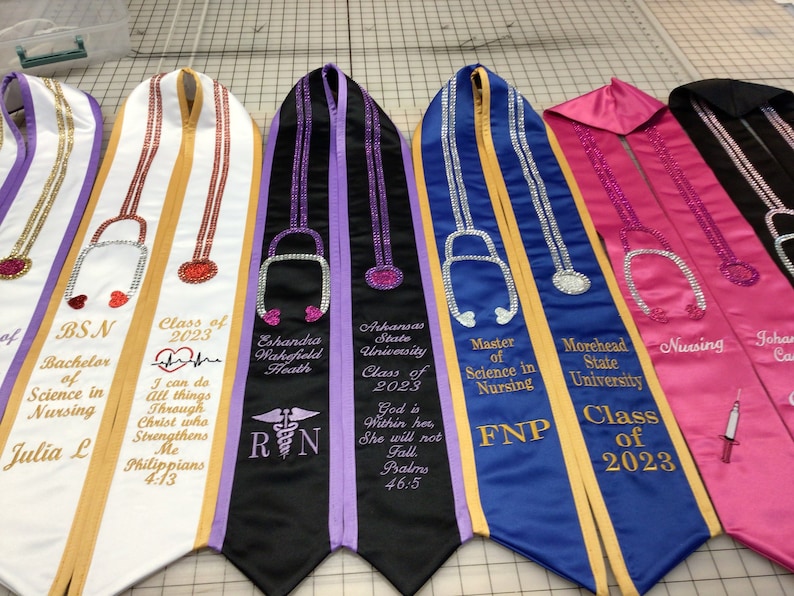 Graduation Pointed or Slanted With a Trim / Mesh Stethoscope 13 Colors ...