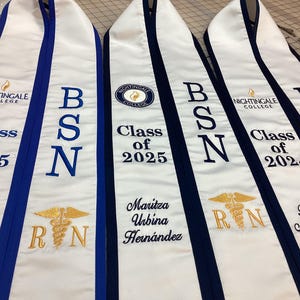 Nightingale College Graduation Stoles - Etsy