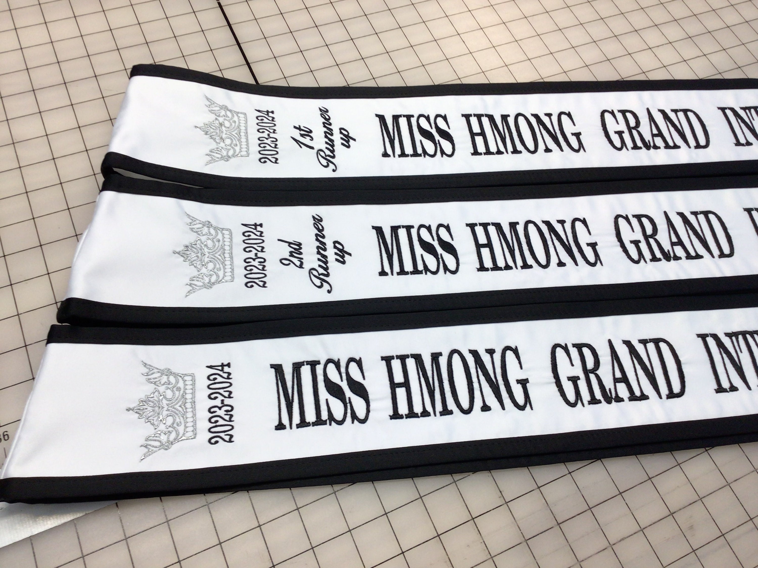 Pageant Sashes/with a Trim /crown on Shoulder / Personalize Your ...