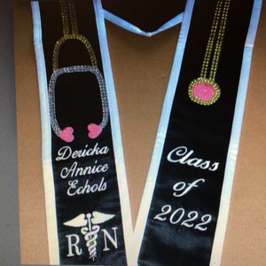 Graduation Pointed or Slanted With a Trim /stethoscope Mesh 13 Colors ...