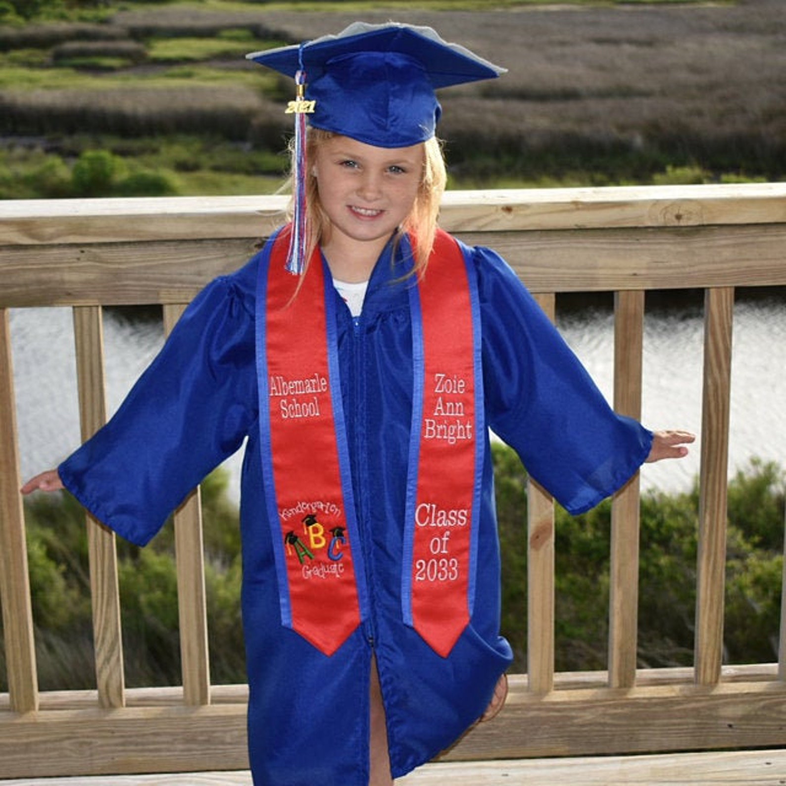 Graduation Pointed Stole/preschool & Kindergarten /personal - Etsy