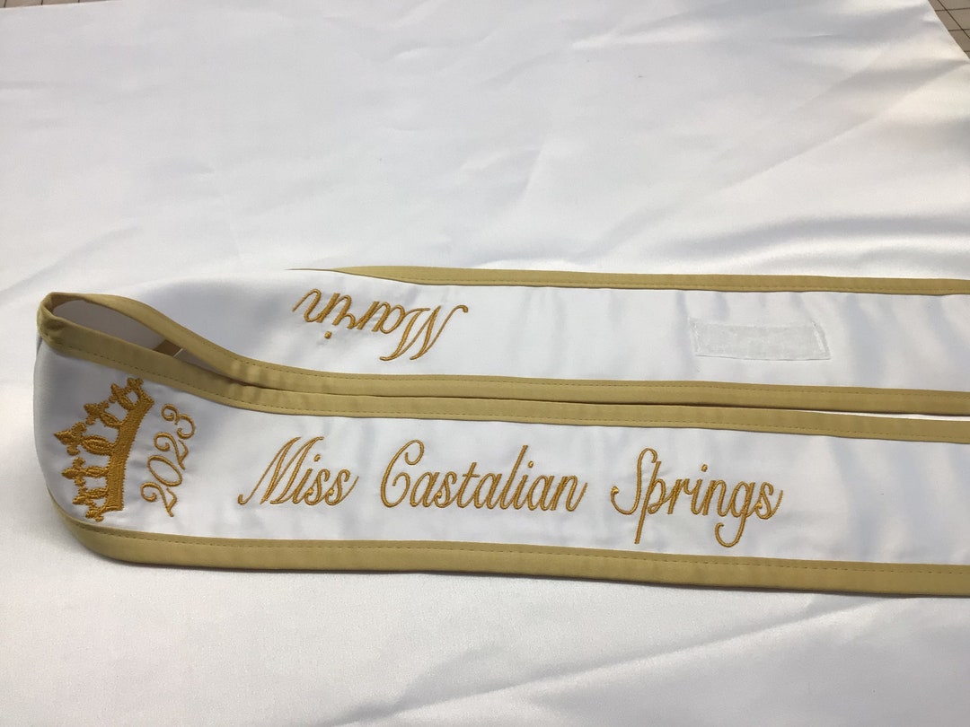 Pageant Toddler Sashes /satin Trim /crown/ Design Your Pageant Sash ...