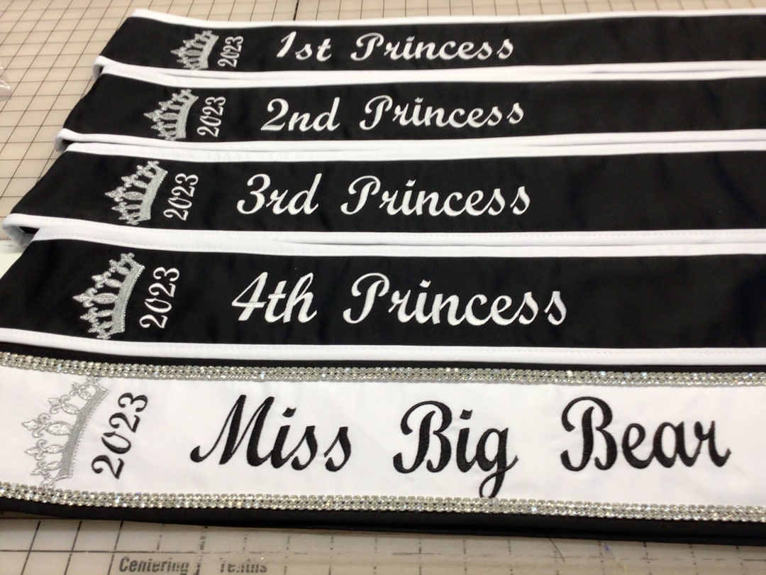 Custom Pageant Sash: Rhinestone, Embroidered Satin - Etsy