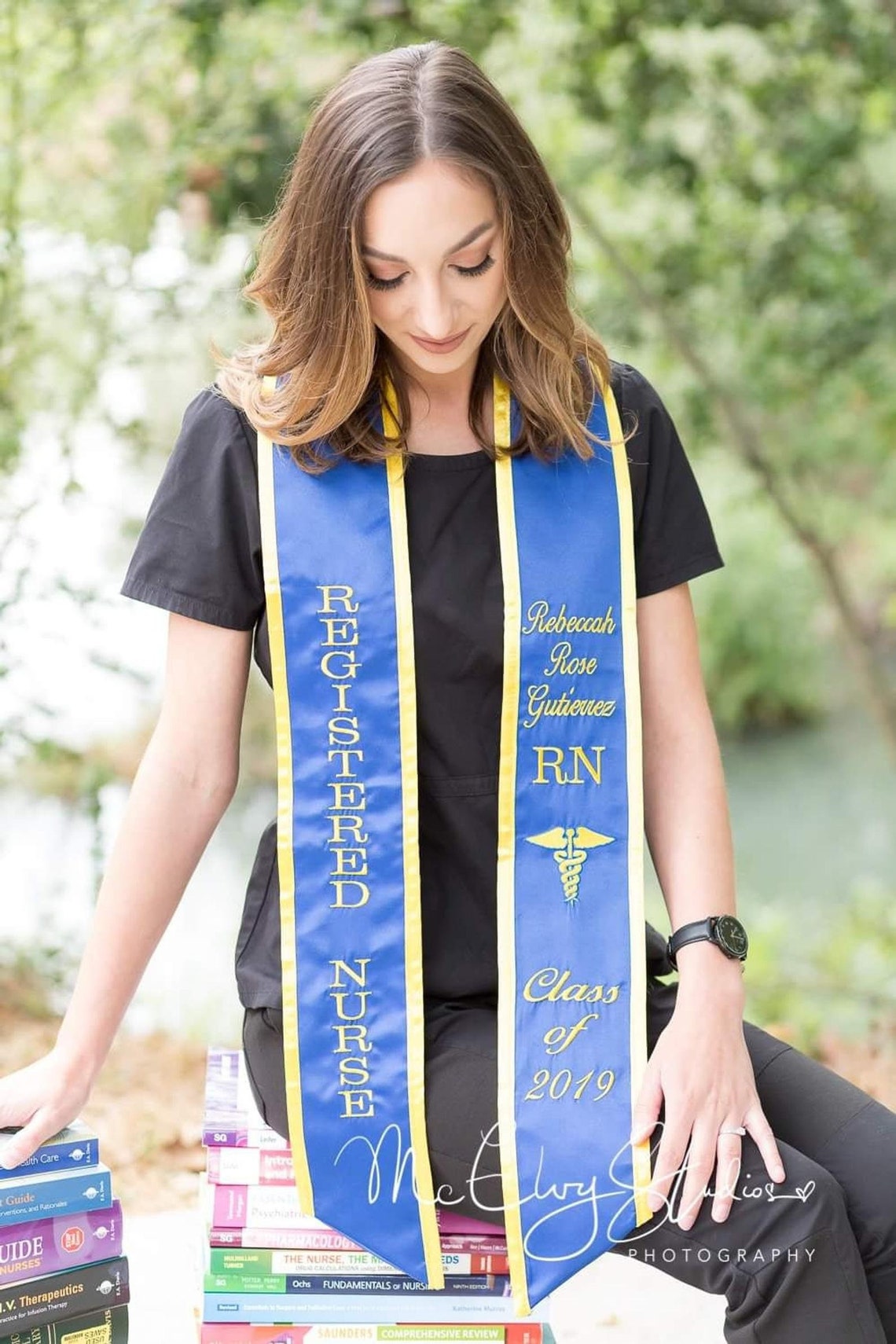 Graduation Stoles Slanted /registered Nurse on One Side / - Etsy