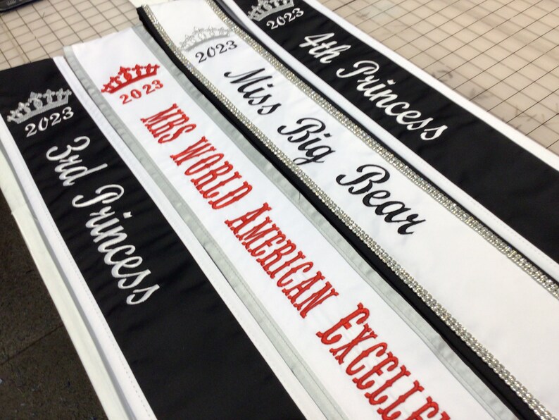 Pageant Sashes /design Your Pageant Sash /in Personalized Section No ...
