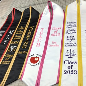 Graduation Slanted or Pointed/7 Vertical Letters on One Side /other ...