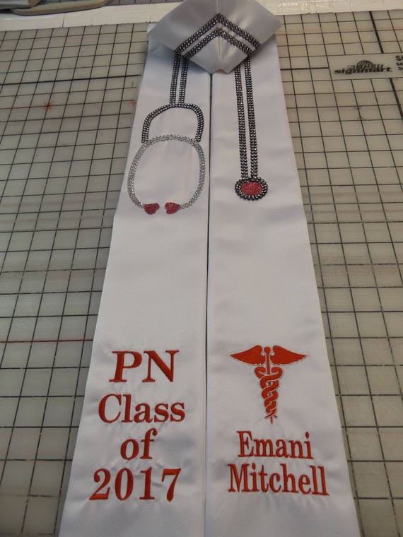 Graduation pointed stoles /custom made/ Diamond Rhinestone