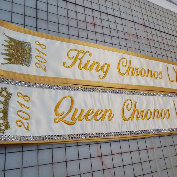 King and Queen Sashes - Etsy