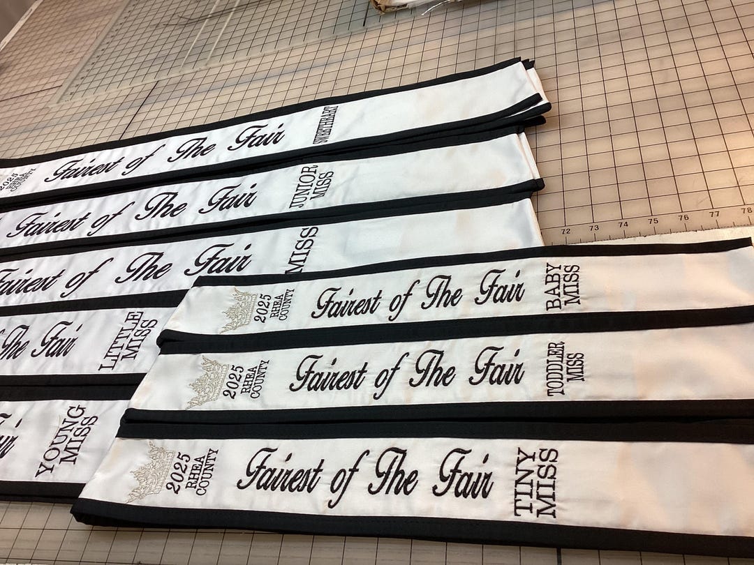 Pageant Sashes/with a Trim /crown on Shoulder / Personalize Your ...