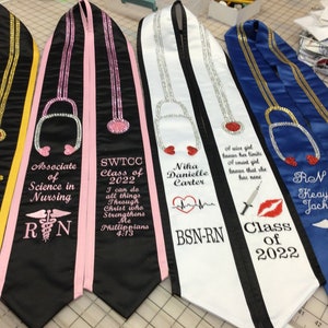 Graduation Pointed or Slanted With a Trim /stethoscope Mesh 13 Colors ...