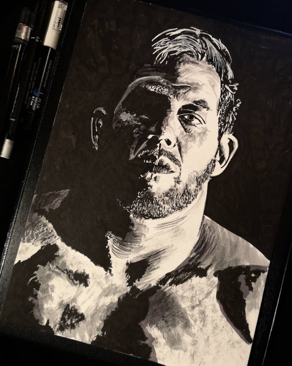 Jake Hager A4 Ink Drawing AEW Wrestler & MMA Fighter | Etsy Australia