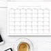 Pink Blank Calendar Page Template, Instant Download, Printable Calendar ...