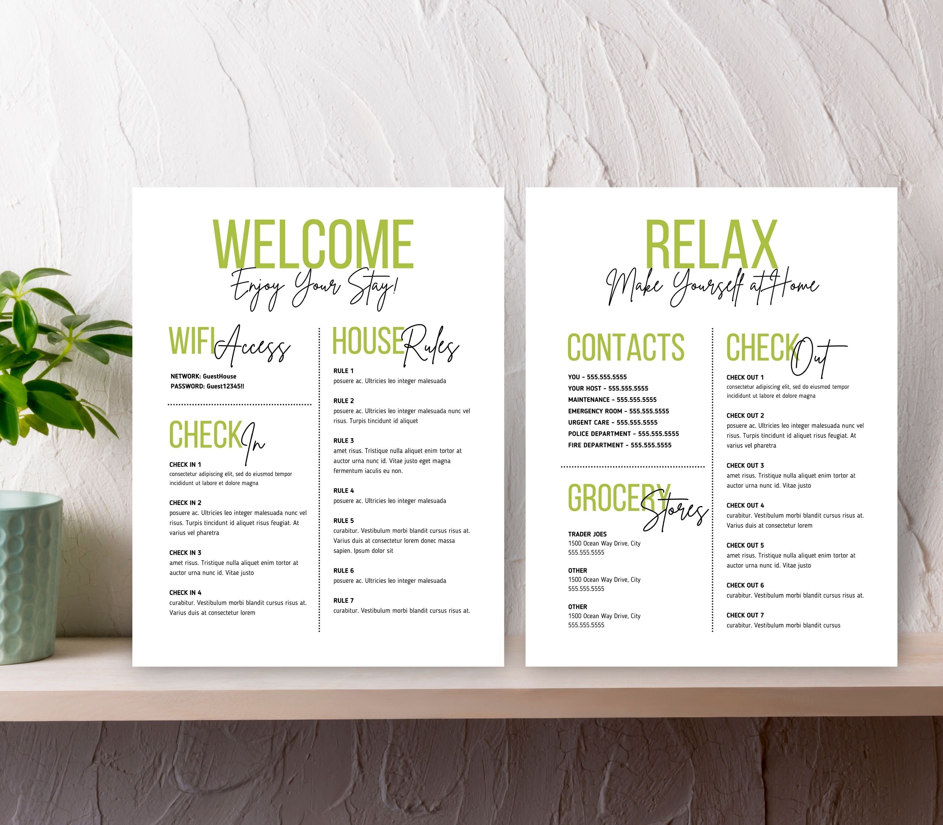 Airbnb Guest Welcome Book Template Bxephones