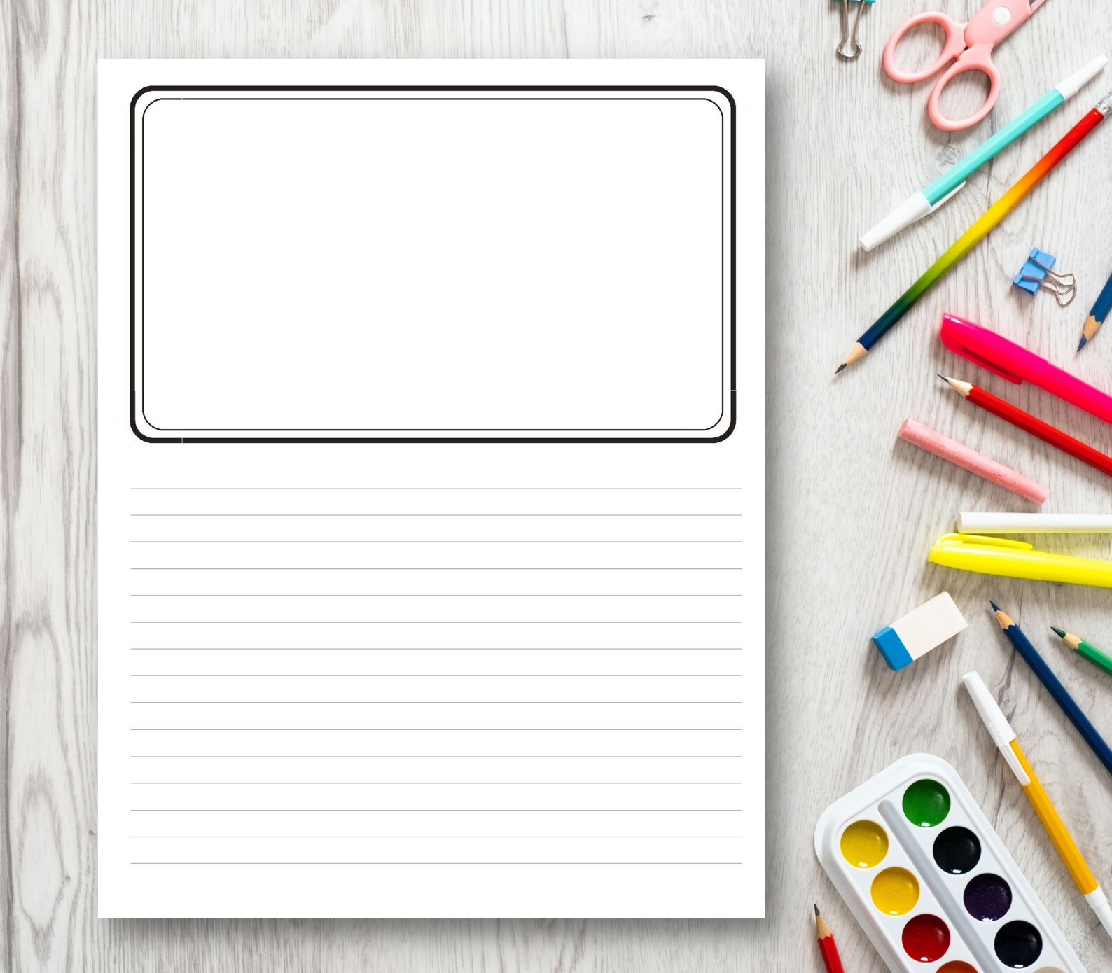 Printable Story Paper: Kids Illustration & Writing Pages (PDF Download ...