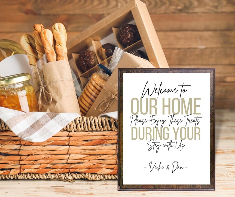 Airbnb, Airbnb Sign, Airbnb Gift Basket Card, Rental Gift Basket ...