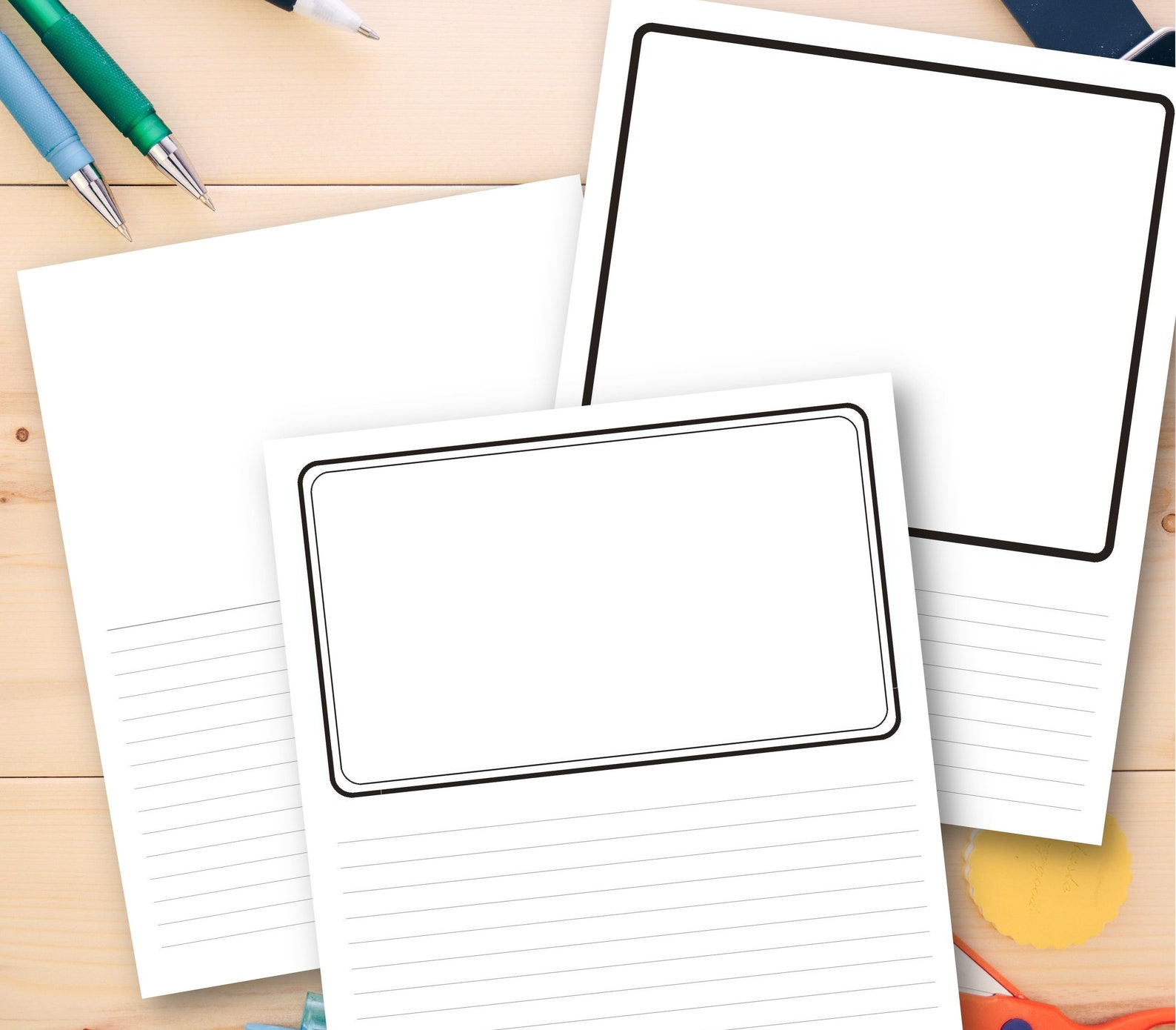 Printable Story Pages, Printable Comic Pages, Book Pages, Printable ...