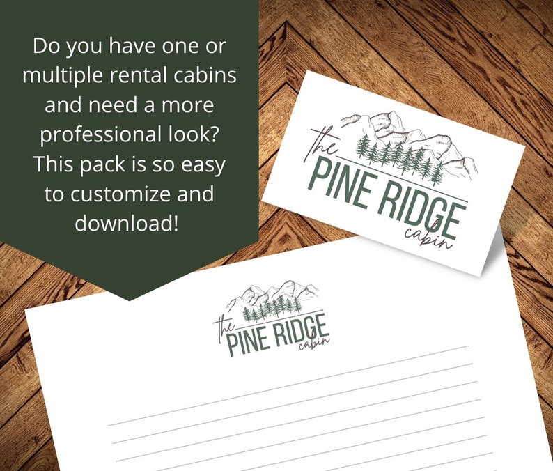 Airbnb Cabin Logo Bundle: 4 Rustic Templates (canva Editable) - Etsy