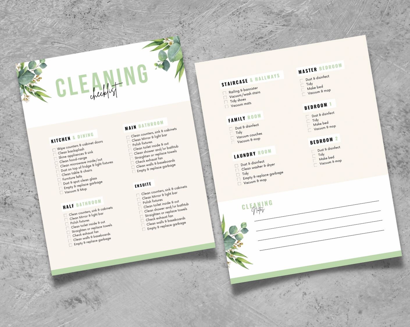 Editable Cleaning List, Vacation Rental Cleaning Template, Airbnb ...