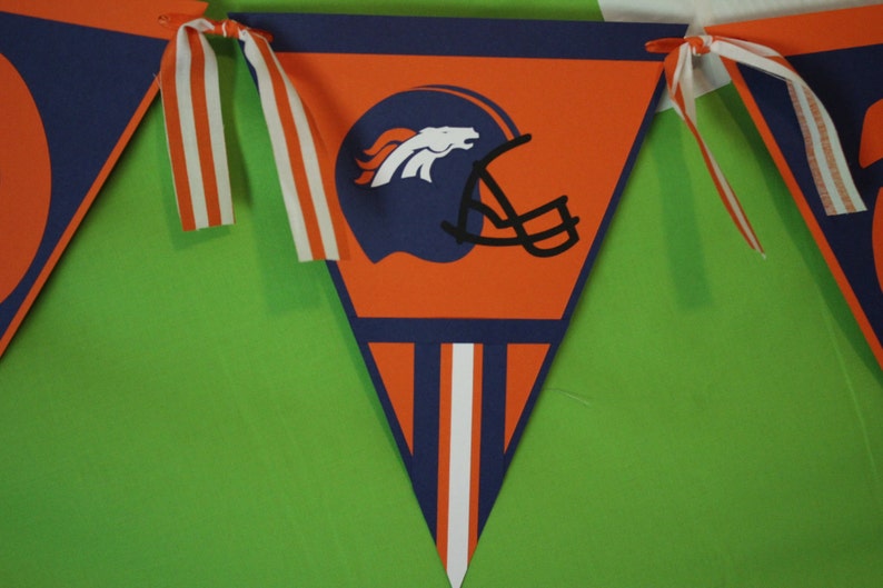 DENVER BRONCOS Banner 12 Flags Oversized 11 Long Nfl - Etsy