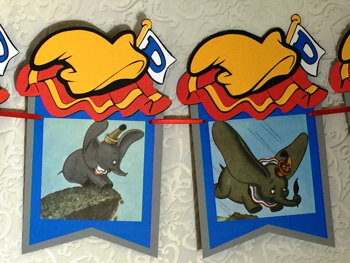 Disney's DUMBO Designer Banner ~ Vintage Golden Book ~ Colorful Story ...