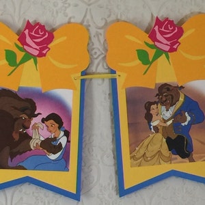 Disney's BEAUTY and the BEAST Designer Banner ~ Golden Book ~ Colorful ...