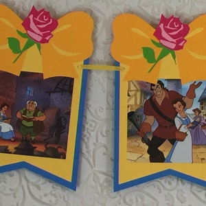Disney's BEAUTY and the BEAST Designer Banner Golden Book Colorful ...