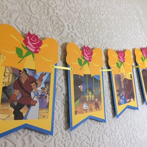 Disney's BEAUTY and the BEAST Designer Banner ~ Golden Book ~ Colorful ...