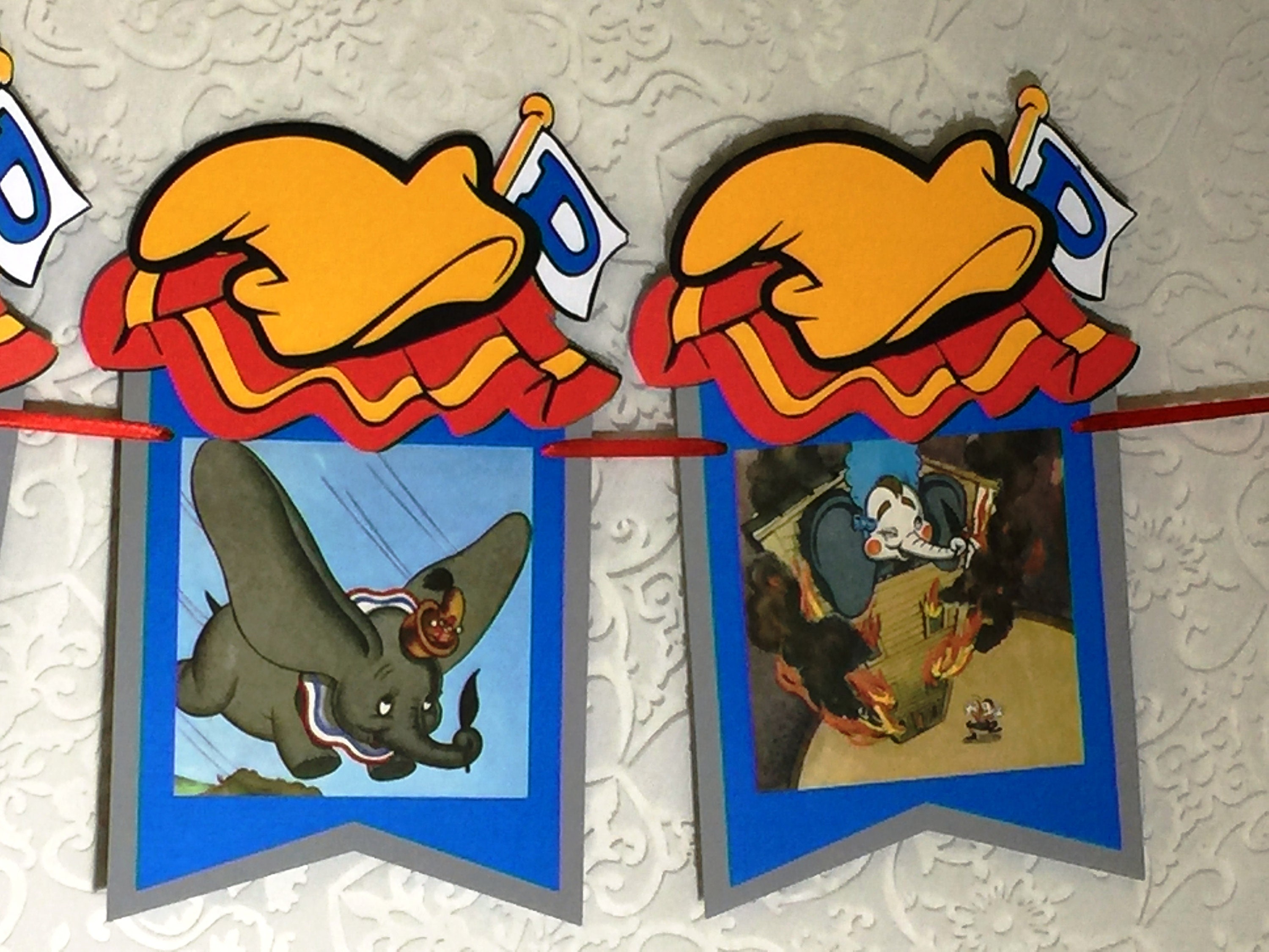 Disney's DUMBO Designer Banner ~ Vintage Golden Book ~ Colorful Story ...