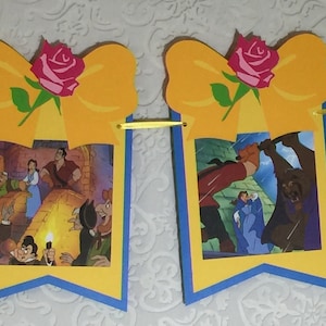 Disney's BEAUTY and the BEAST Designer Banner ~ Golden Book ~ Colorful ...