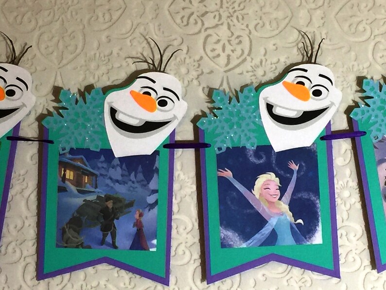 Disney's FROZEN Designer Banner ~ Elsa Anna Olaf Kristoff~ Colorful ...