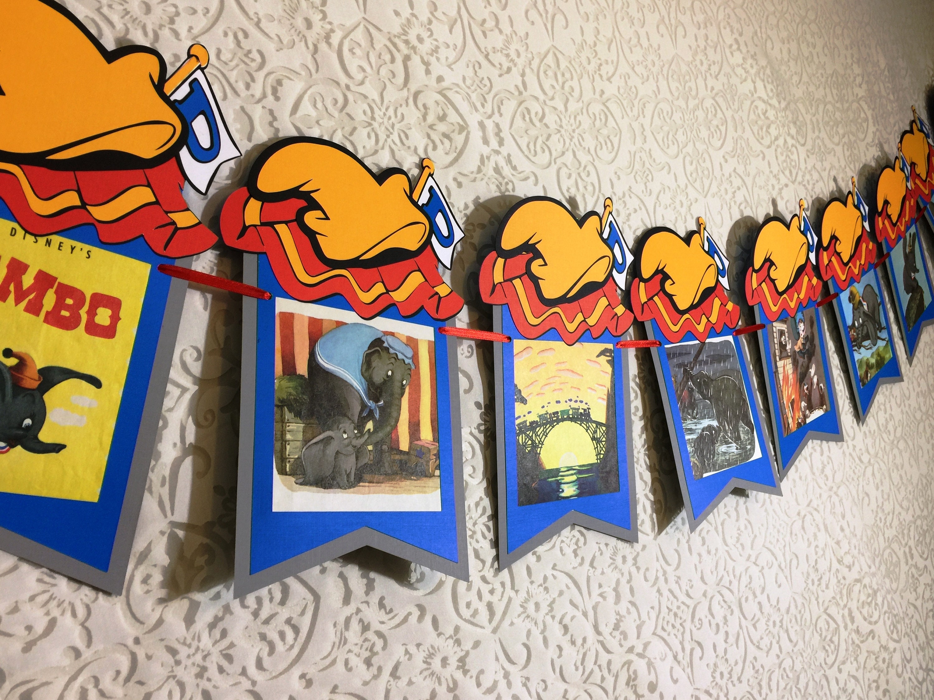 Disney's DUMBO Designer Banner ~ Vintage Golden Book ~ Colorful Story ...