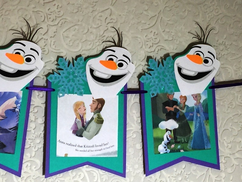 Disney's FROZEN Designer Banner ~ Elsa Anna Olaf Kristoff~ Colorful ...
