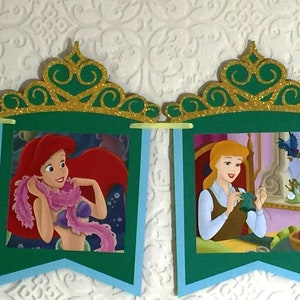 Disney's PRINCESS Designer Banner ~ Cinderella Ariel Belle~ Colorful ...