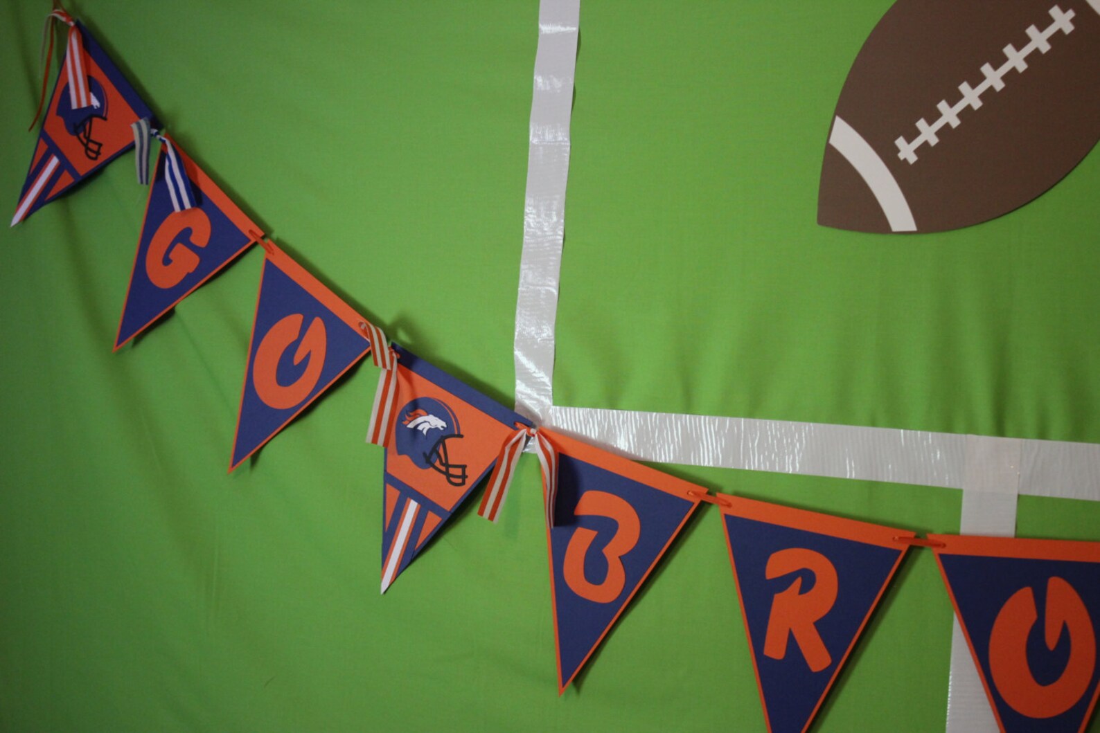 DENVER BRONCOS Banner 12 Flags Oversized 11 Long Nfl - Etsy