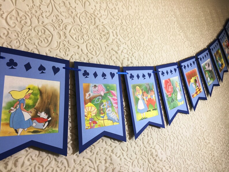 Disney's ALICE IN WONDERLAND Designer Banner Golden Book Colorful Story ...