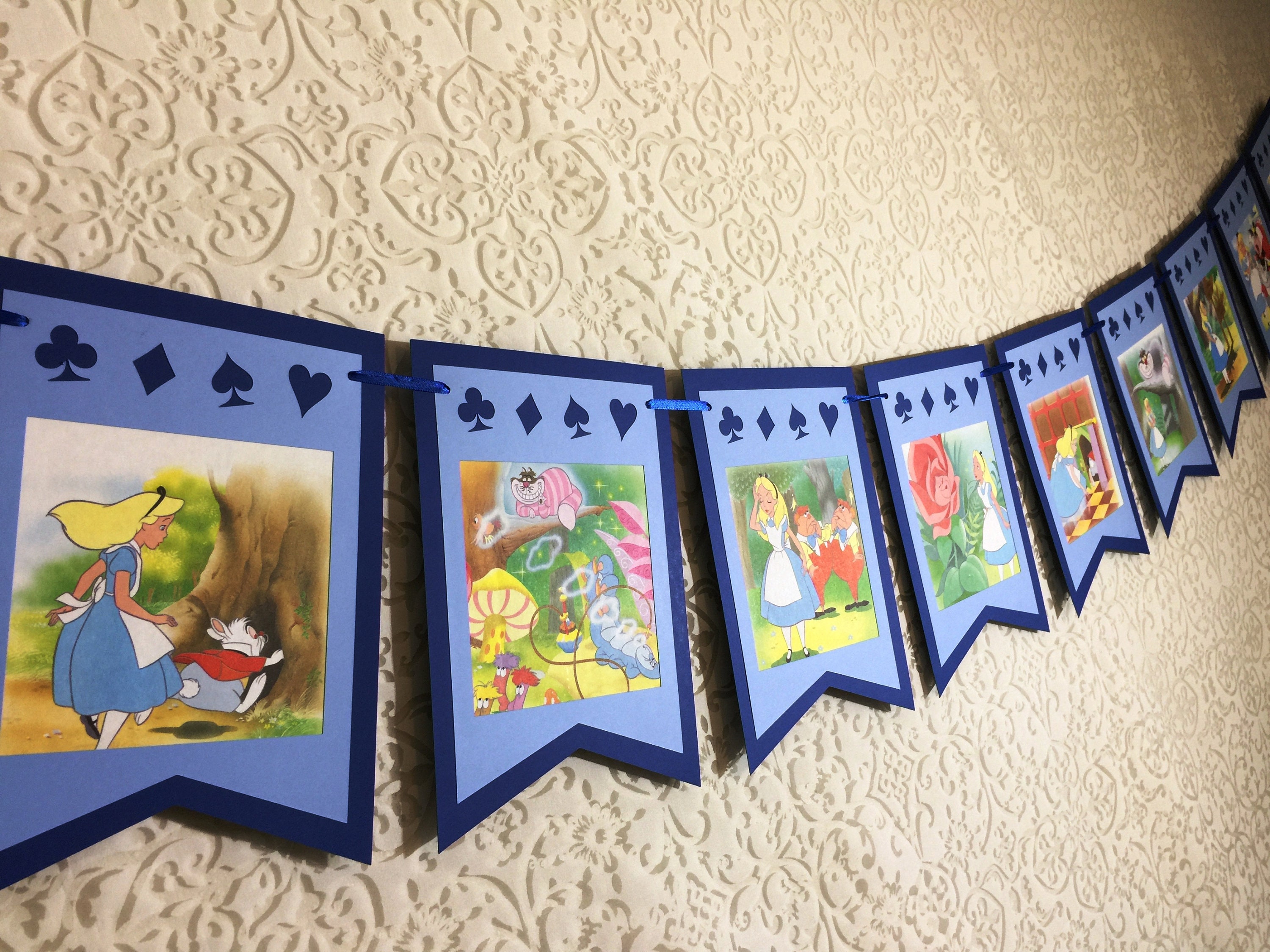 Disney's ALICE IN WONDERLAND Designer Banner ~ Golden Book ~ Colorful ...