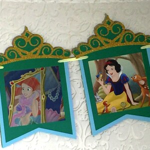 Disney's PRINCESS Designer Banner Cinderella Ariel Belle Colorful Story ...
