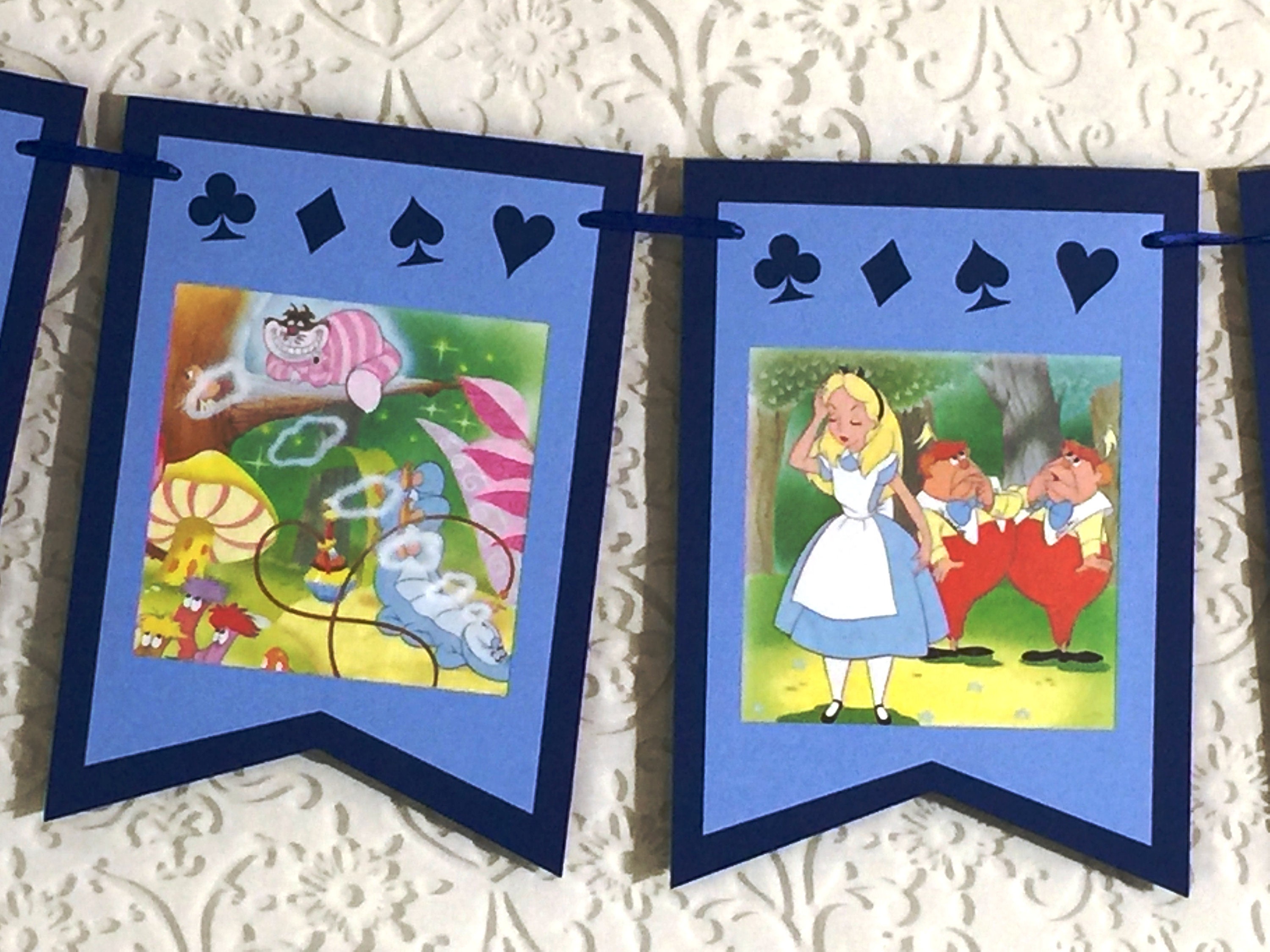 Disney's ALICE IN WONDERLAND Designer Banner ~ Golden Book ~ Colorful ...
