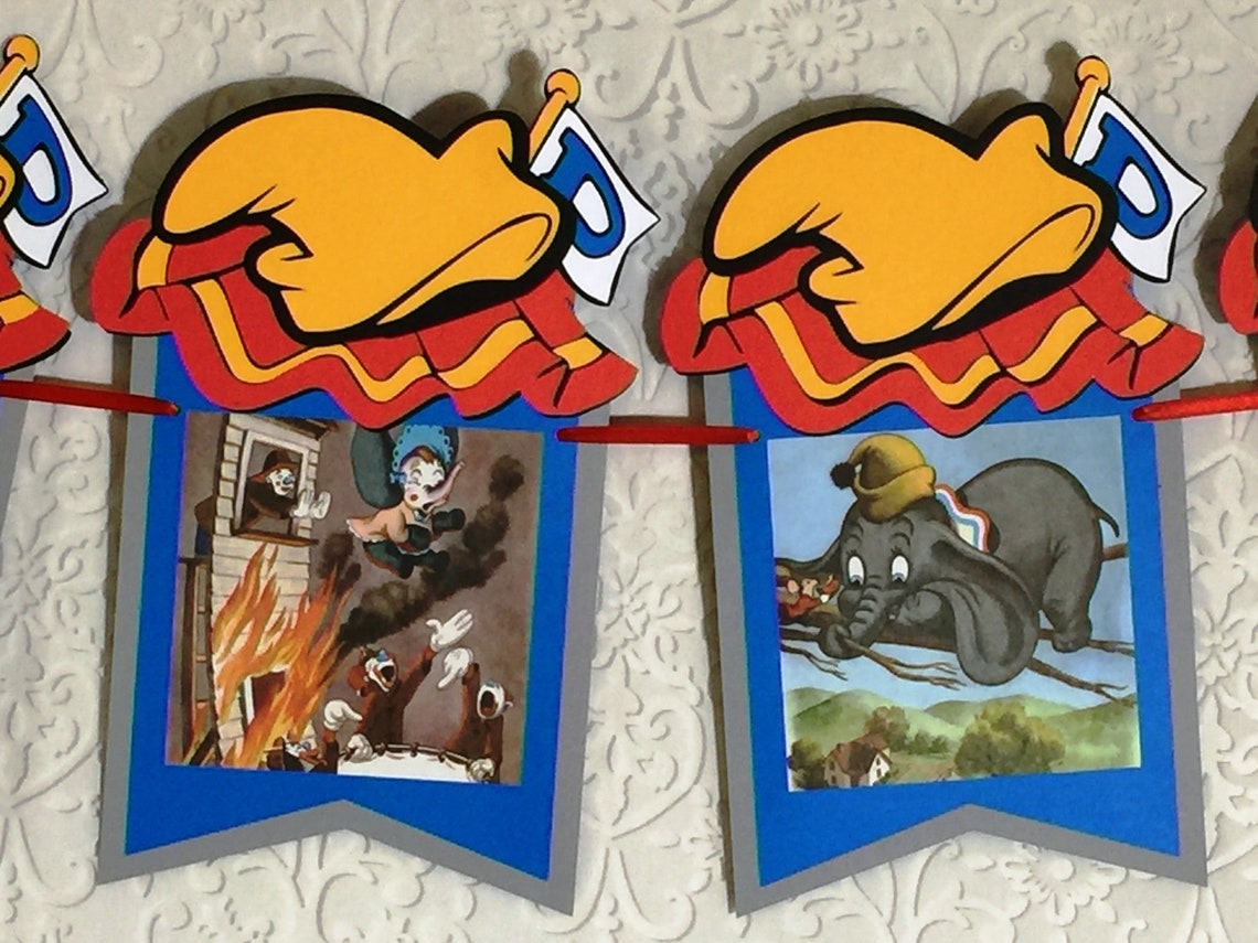 Disney's DUMBO Designer Banner ~ Vintage Golden Book ~ Colorful Story ...