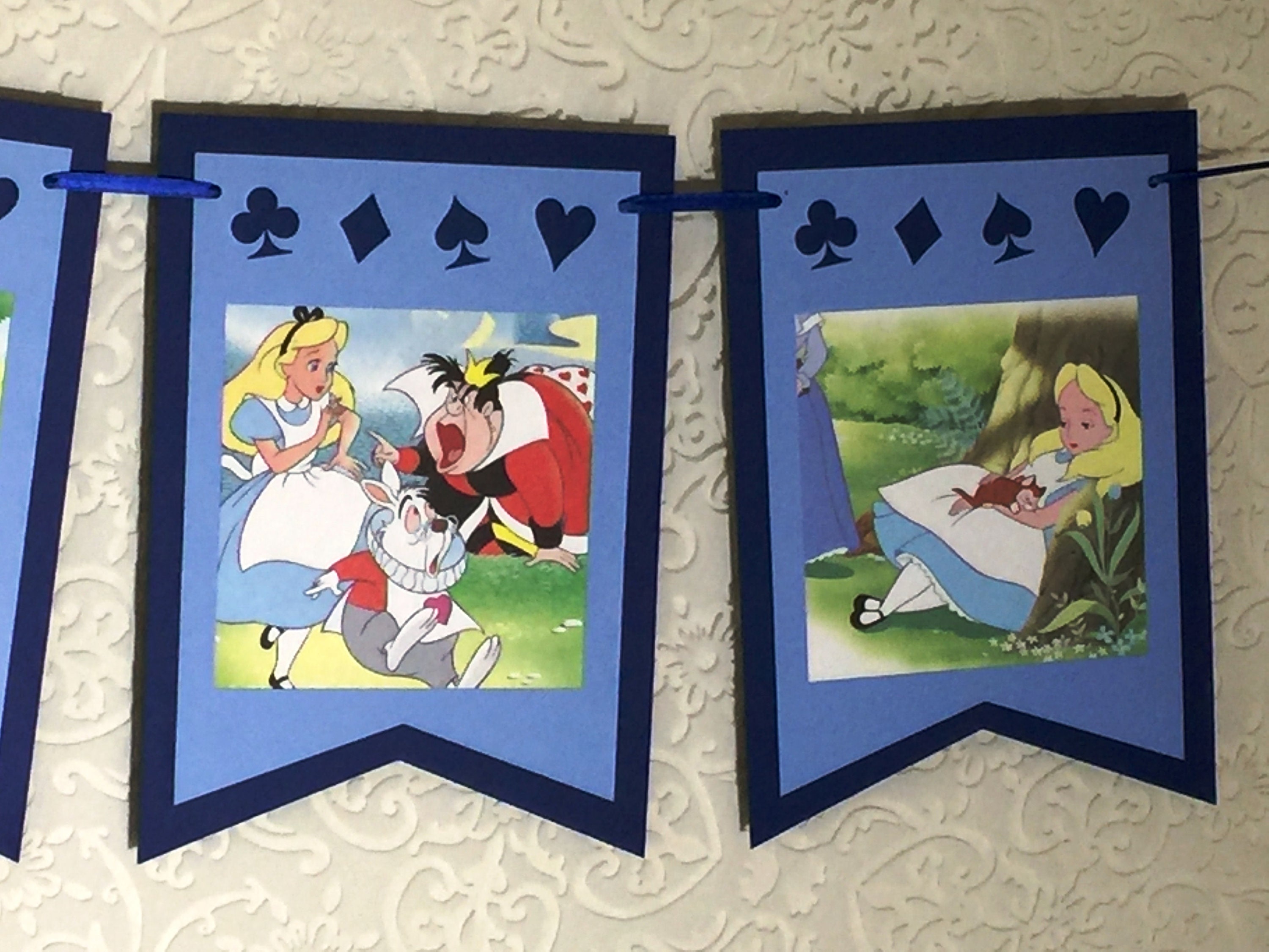 Disney's ALICE IN WONDERLAND Designer Banner Golden Book Colorful Story ...