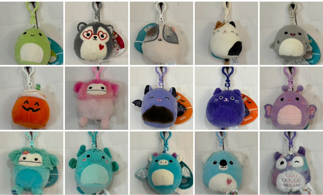 CUSTOM Personalized Squishmallow by Kellytoy Clip Keychain New With ANY ...